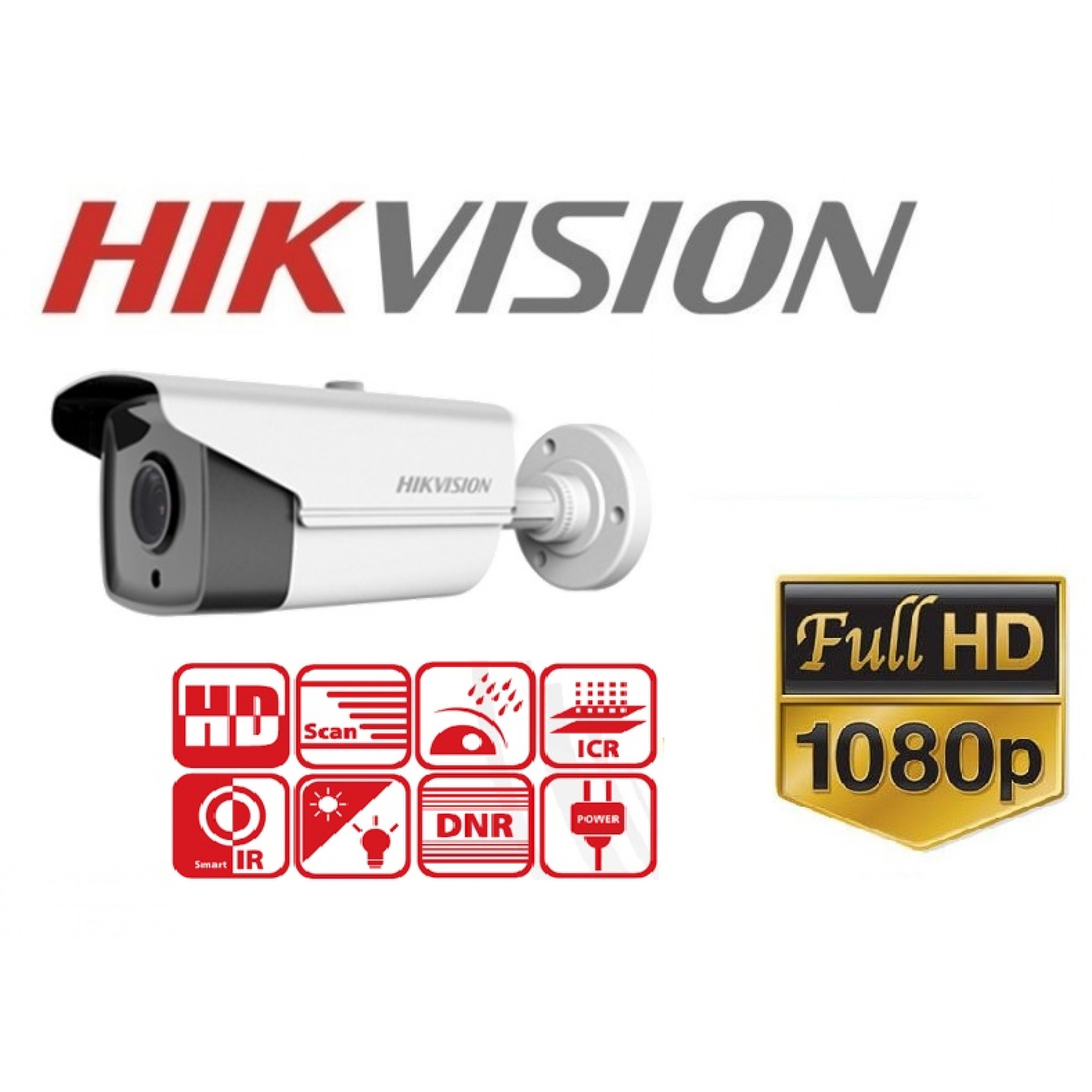Camera Exterior 2Mpx IR 80m Hikvision ds-2ce16d0t-it5